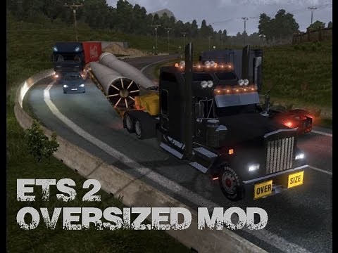 Euro Truck Simulator 2 - Oversized trailer mod - Kenworth W900L - PC Gameplay - HD