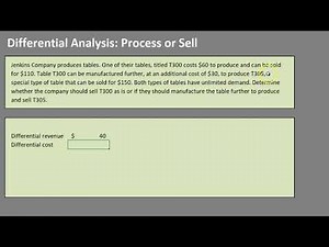 Differential Analysis: Process or Sell