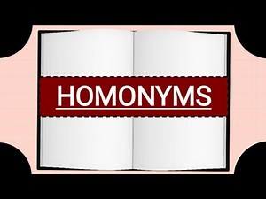 Homonyms।। Definition।।Example