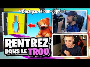 Enter the hole with the right object with Michou on Fortnite Creative!