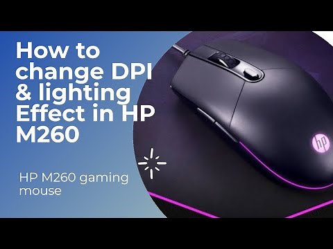 HP M260 gaming mouse || How to change lighting Effects & DPI