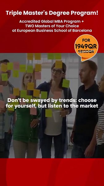  Triple Master’s Degree Program: Accredited Global MBA Program + TWO...