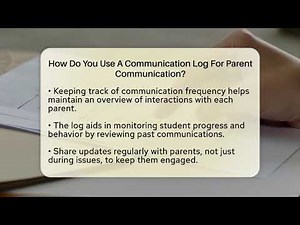 How Do You Use A Communication Log For Parent Communication? - Aspiring Teacher Guide