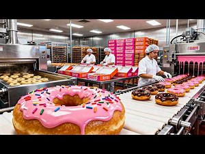 Inside a Modern Donut Factory: From Raw Dough to Fresh Glazed Donuts (Full Process)
