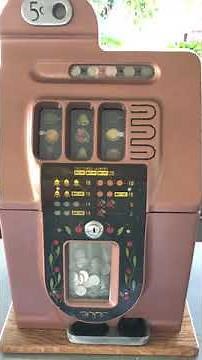 5c Mills vintage casino 3 reel slot machine with Jackpot