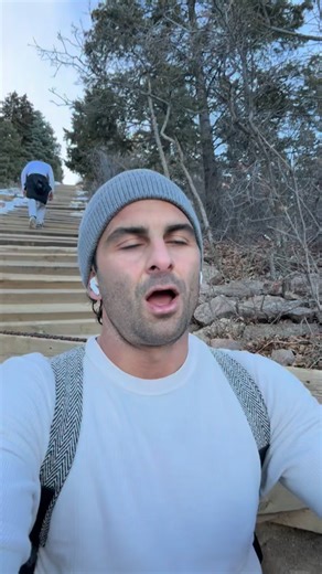 This is the Manitou Incline in Manitou Springs Colorado over 2,700 steps straight up the mountain. It’s incredible. When I was driving and looking at it I said to myself there’s no way that could be it. I’d never hiked before. 2,700 steps straight up. I was scared. The woman who I paid to park my car asked me if I had spikes for the icy terrain… I said no and she said OK. Good luck. When I got back, she said I knew you had no idea what you were doing so I waited for you to come down before I lef