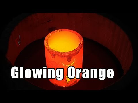 Induction Heating of Graphite Ring, Glowing Orange @ 1100 C