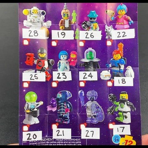 How to decipher LEGO CMF Series 26 Space QR codes #lego #legominifigures #legospace