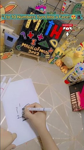 “1 to 10 Numbers Art | Creative Face Drawing Using Numbers 🎩✨#1to10Drawing #EasyArt #NumberFace#Diy