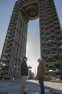 Construction Complete: Stand Prepares to Test SLS’s Largest Fuel Tank - NASA