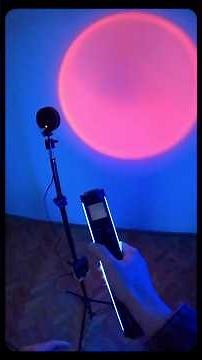 Sunset lamp & RGB lights setup for a cool Vaporwave self-portrait photoshoot #studiophotography