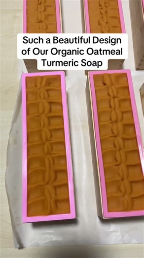 Such a Beautiful Design of Our Organic Oatmeal Turmeric Soap #organicsoap