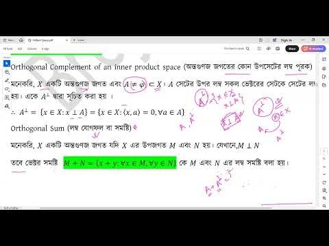 Hilbert Space ( Definitions) class 4