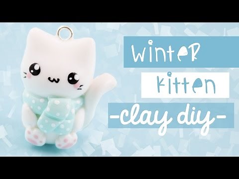 Winter Cat Clay-DIY | Kawaii Friday