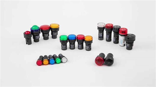 22mm Panel Mount LED Signal Lamp 5 Color Power Indicator Light AD22 Waterproof Pilot Light AC/DC 24V 110V 220V