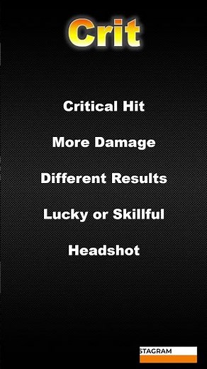 Crit - What is a Crit in Gaming