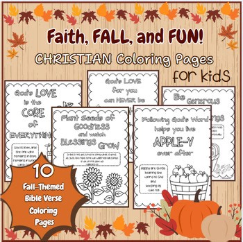 Fall-Bible Verse Christian Coloring Pages-Scriptures-Fall-Autumn Themed-Religion