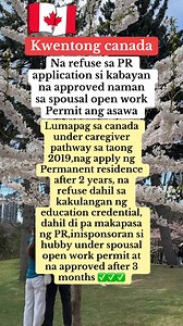 62K views · 95 reactions | Na refuse sa Pr application si kabayan pero na approved naman sa spousal work permit ang asawa (husband) #tfw #caregiver #CanadaLife #permanentresidencycanada #fypシ #highlightsシ゚ #chelsstorytv | CHELS STORY TV | Facebook