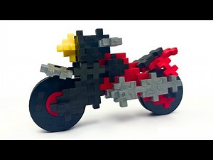Plus-Plus Motorcycle Build In 10 Minutes