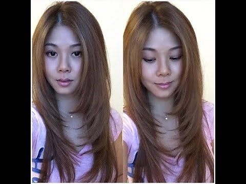 How to trim/cut your own hair with layers and get rid of split ends without losing length