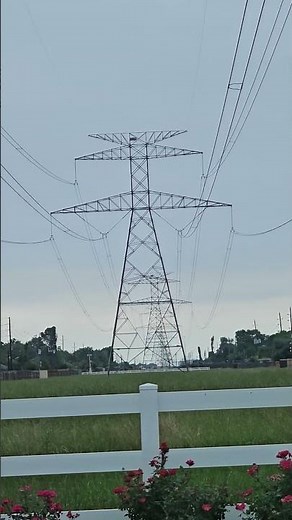 lattice transmission tower, a common type of structure used for high-voltage overhead power lines.