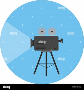 Movie projector, illustration, vector on a white background Stock Vector Image & Art - Alamy