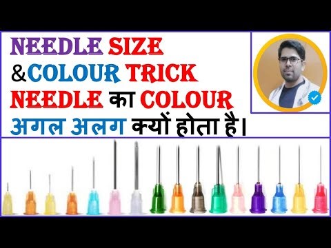 NEEDLE SIZE/COLOUR/LENGTH TRICK/NEEDLE GAUGE SIZE FOR INJECTIONS/DIFFERENT TYPES OF NEEDLES