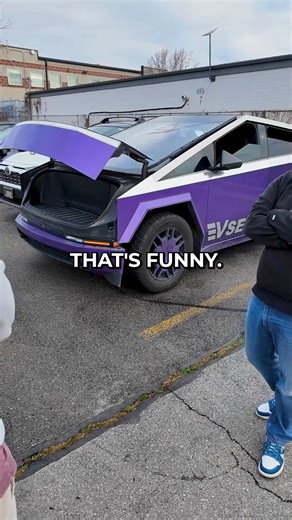 Lance's hilarious idea for the Tesla's frunk: Gracie! Ever thought of using your car's storage in such a unique way? #frunk #lightshow #selfdriving #cybertrucks #disneyland | EV Auto