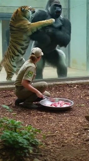 Gorilla Defends Zookeeper During Tiger Attack Unexpected Hero Saves Day