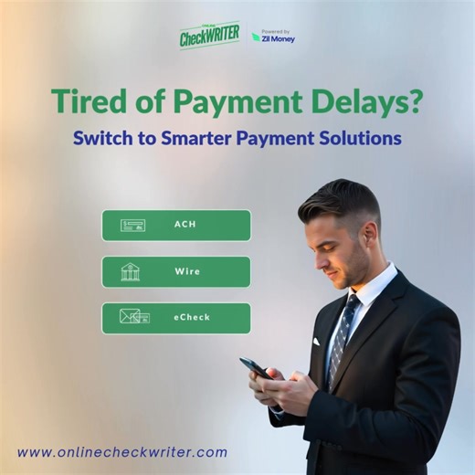 OnlineCheckWriter.com - powered by Zil Money, offers flexible Payment Solutions! ✔️ Automate bill payments ✔️ Multiple options: ACH, wire, checks, eChecks, and more ✔️ Secure and affordable payment processing Learn more: https://onlinecheckwriter.com/payment-solutions/ Click here for interactive demo: https://onlinecheckwriter.storylane.io/share/yhkoqyqtqhhf #AutomatedPayments #PaymentSolutions | Online Check Writer | Facebook