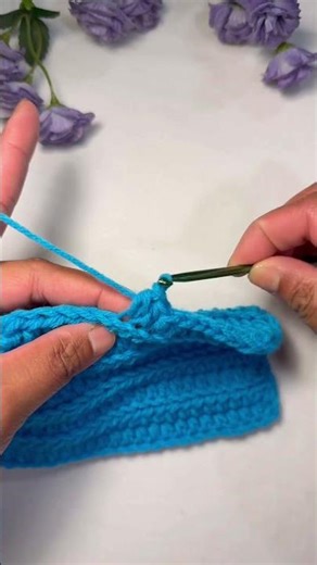 Only back loop Hdc #crochetpatterns #crochet #crocheting