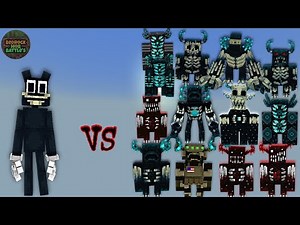 Cartoon Cat v2 (AG1) vs Warden Plus | Minecraft Bedrock | Mob Battle