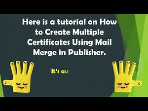 Mail Merge in #Publisher-Creating Multiple Certificates Automatically-Certificates Made Easy