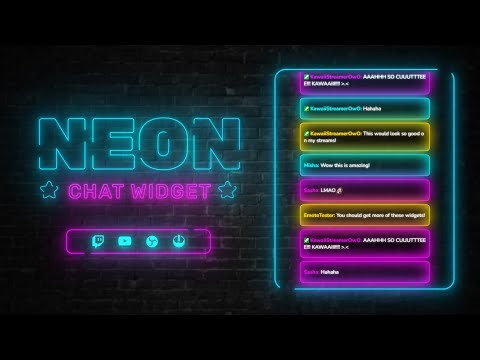 Neon Twitch Chat Widget for StreamElements & OBS Studio