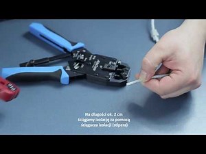 Montaż wtyków RJ-45 na kablu typu skrętka
