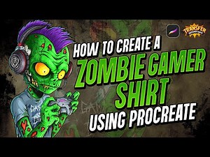 Zombie Gamer DTF Design: Procreate Tutorial for Beginners