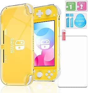 TPU Case for Nintendo Switch Lite, Clear Protective Case for Nintendo Switch Lite with Tempered Glass Screen Protector - Clear