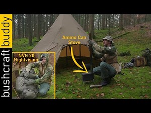 Modern Military Gear | Twin-Stove Hot Tent Rainstorm Overnight | NVG 20 Nightvision
