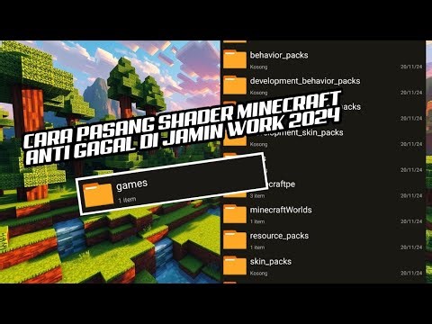 TUTORIAL CARA PASANG SHADER MINECRAFT 2024