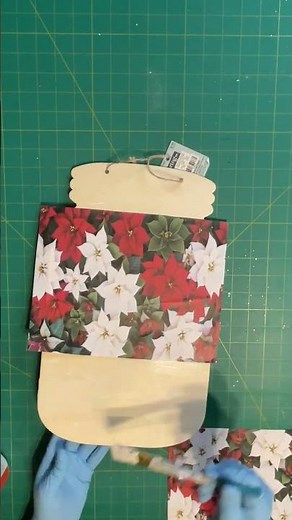 Christmas Poinsettias Wooden Jar II Super Easy II DIY