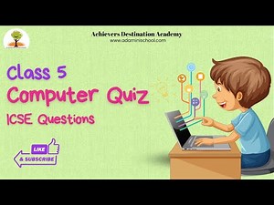 Grade 5 Computer Quiz | Computer Questions For kid | tech quizz | Computer chapter class 5