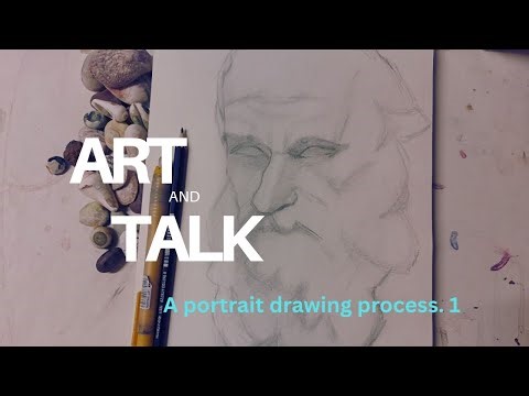 A portrait drawing process for beginners. Easy way to draw a portrait.