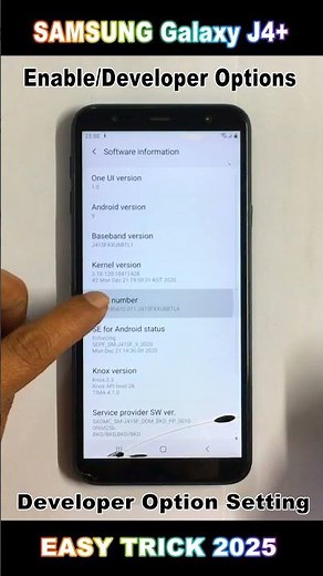 How to Activate Developer Options in Samsung Galaxy J4 Plus - Access Usb Debugging 2025 #smartphone