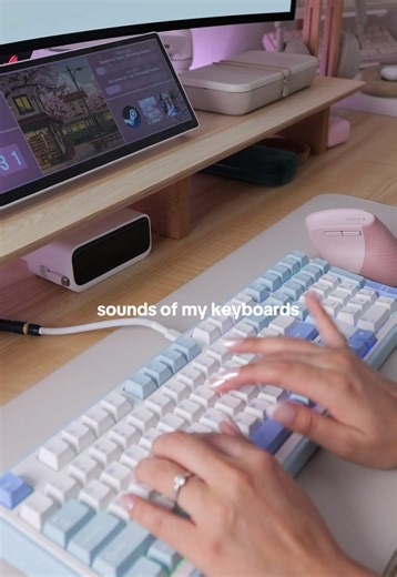 Keyboards I have in my gaming setup 🫶#TikTokCreatorSearchInsightsIncentive #keyboardasmr #keebs #desksetup #gamergirl