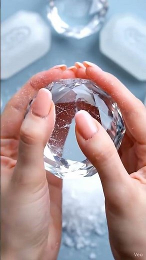 Crystal Soap Diamond Crush — Frosty Crack ASMR 🔷