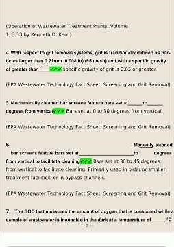 Wastewater Treatment Operator Plants Level 1 Exam Prep Questions and Answers 2023 Verified Answers38