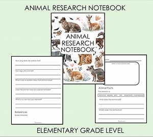 Animal Research Notebook for Kids | Elementary Science Workbook | Homeschool Animal Study Journal | Printable Research Pages - Etsy