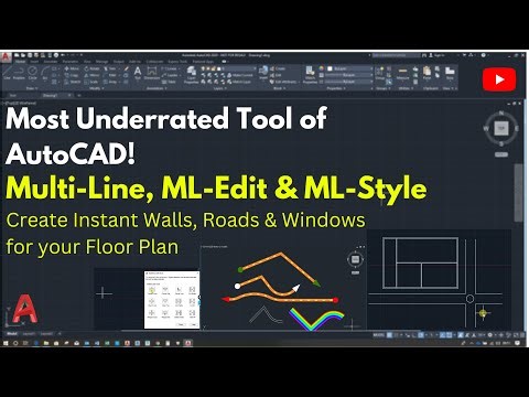 How to use Multi-Line, ML-Edit & ML-Style| AutoCAD Tutorial