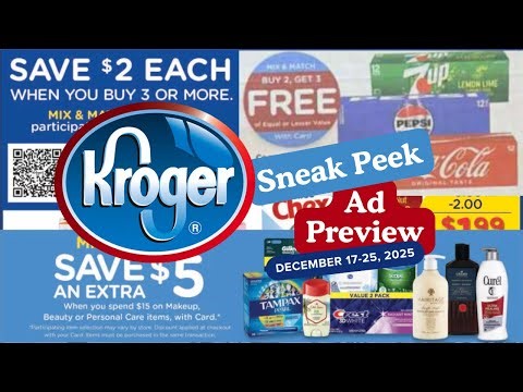 *9 Day Sale* Kroger SNEAK PEEK Ad Preview for 12/17-12/25 | Mystery Sale??? + New Weekly Digitals