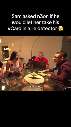 N3ons girl Sam asked n3on if he would let her take his vcard in a lie detector test and is in SHOCKED #n3on #n3onclips #viral #trending #xyzbca